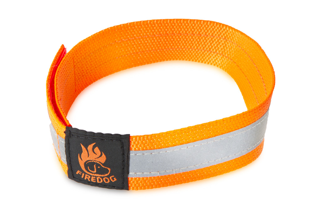 Firedog Reflective collar with velcro 30 mm 65 cm neon orange - 30RC65V ...